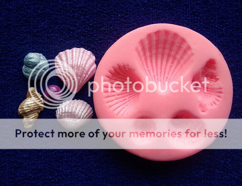 MOLDE SILICONA CONCHAS DE MAR 1 PARA PASTA FRÍA Y FONDANT